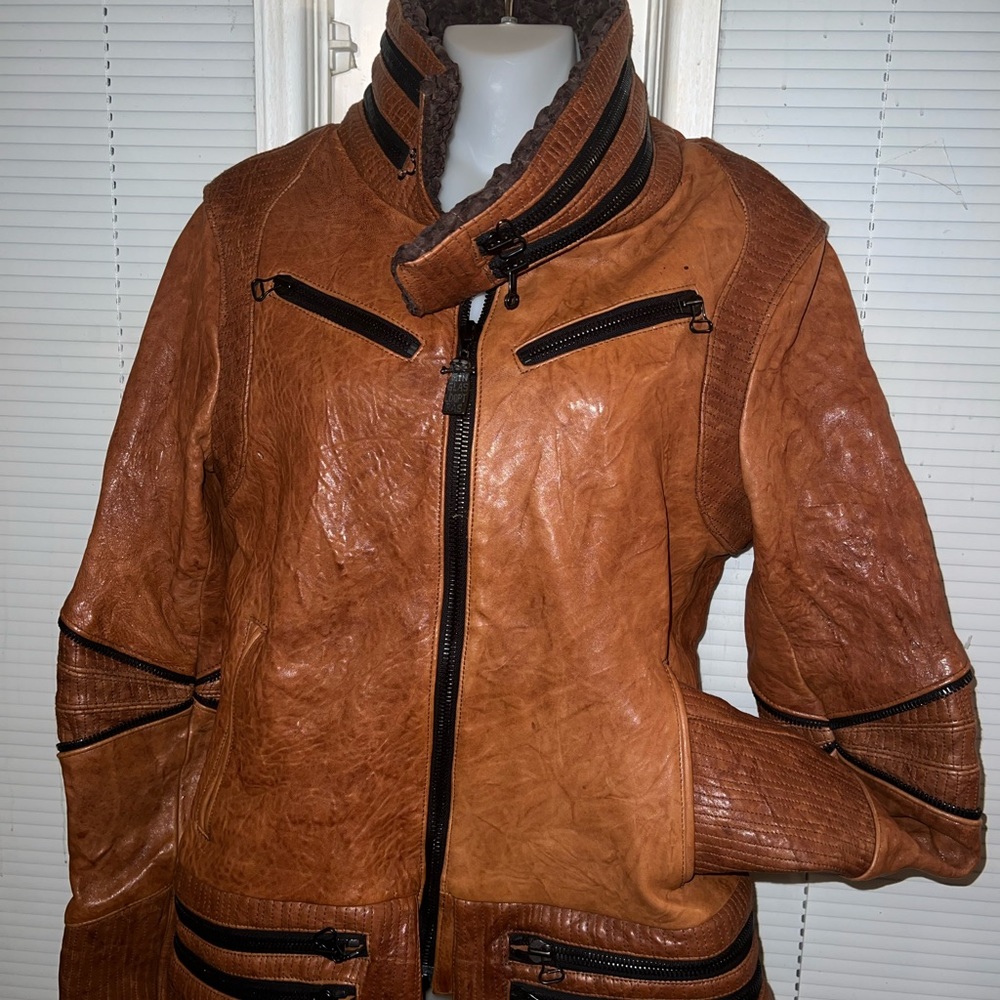 Diamond Dogs Leather Moto Jacket - Gem
